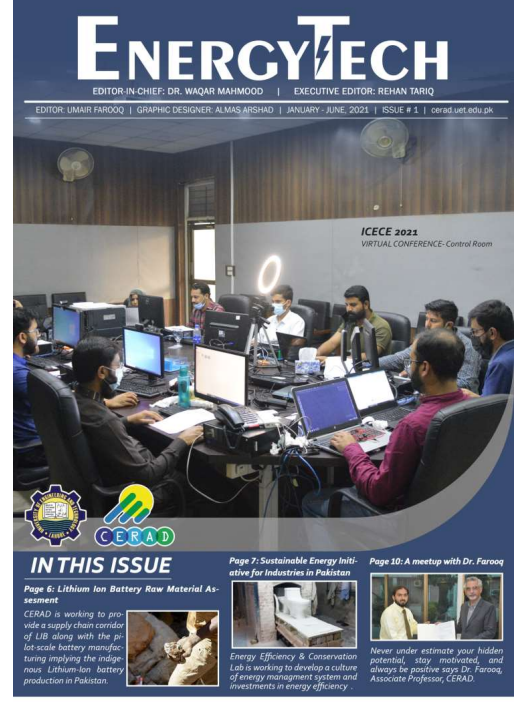 ENERGY TECH ISSUE 1 - 2021 - CERAD - Center for Energy Research and Development, KSK UET Lahore